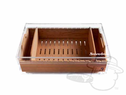 Boveda Acrylic Humidor With Cedar Shelf- Large - Free Shipping Over $99
