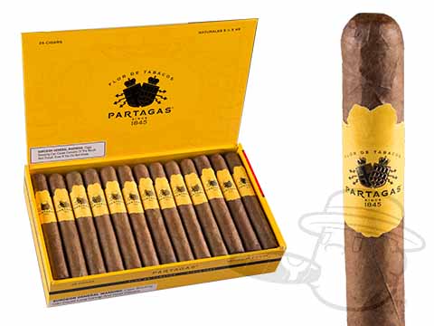 Partagas Naturales Natural 5 1/2 x 50—Box - 25 Total Cigars - Best ...