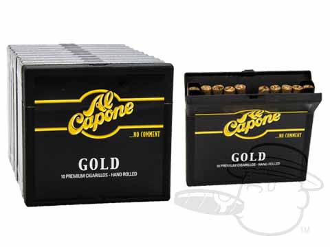 Al Capone Gold 3 1/2 x 20—Small Packs: 100 Cigarillos - Free Shipping ...