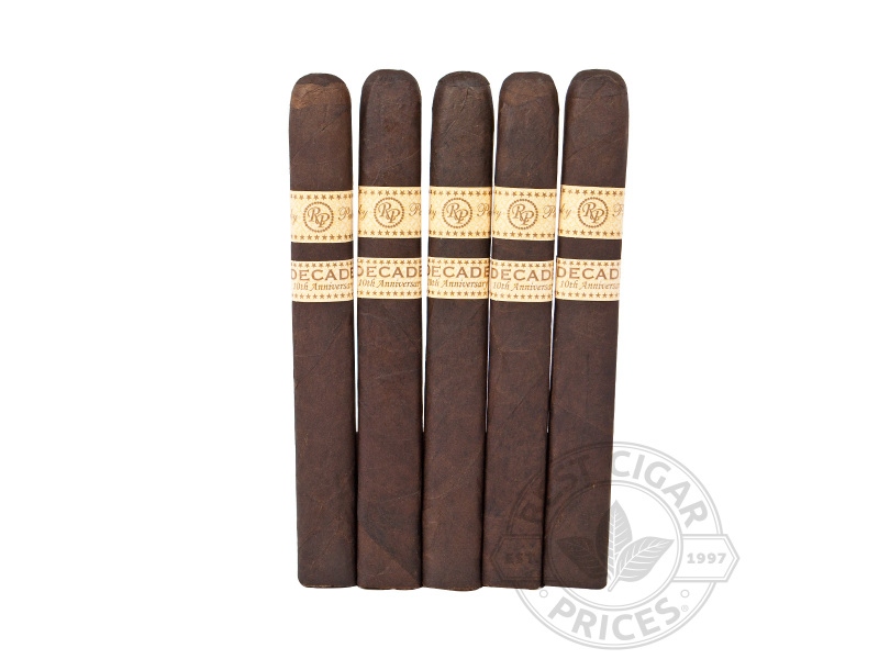 Rocky Patel Decade Toro 6 1/2 x 52—5 Cigars - Free Shipping Over $99